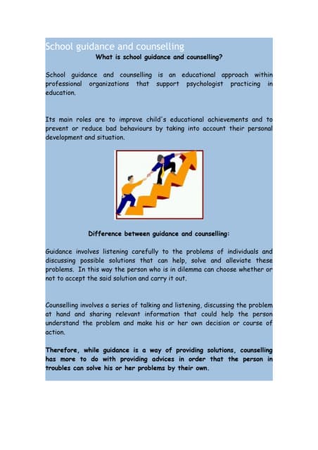 School Guidance and Counselling | PPT