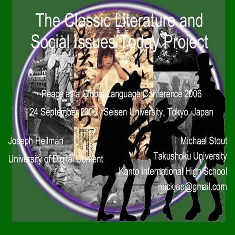 The Classic Literature and Social Issues Today Project | PPT