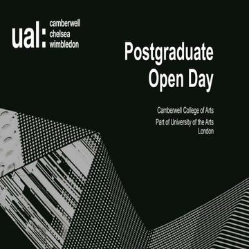 MA Visual Arts - Postgraduate Open Day | PPTX