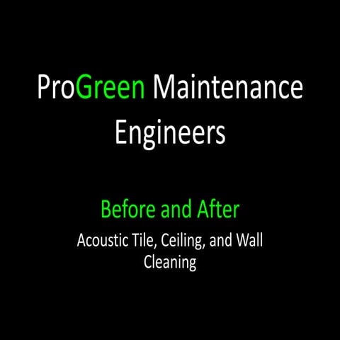 ProGreen Maintenance Engineers Before and After Photos | PPTX | Civil ...