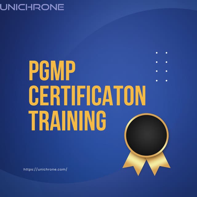 Pgmp Certification Training By Unichrone | Pdf
