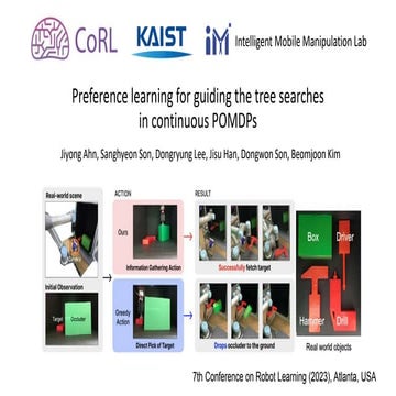 Preference learning for guiding the tree searches in continuous POMDPs (CoRL 2023) | PPT