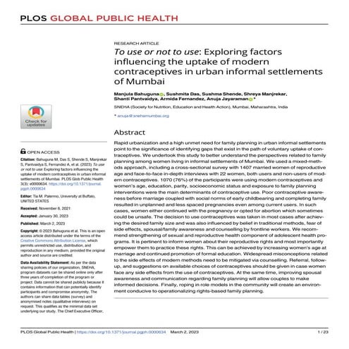PLOS GLOBAL PUBLIC HEALTH | PDF