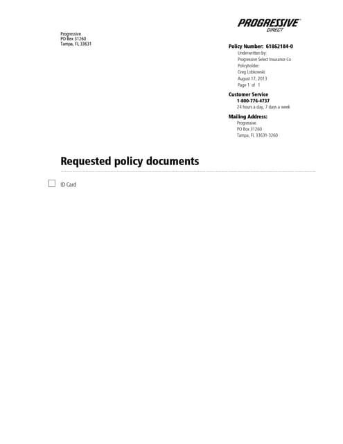 Proof of Insurance Coverage | PDF