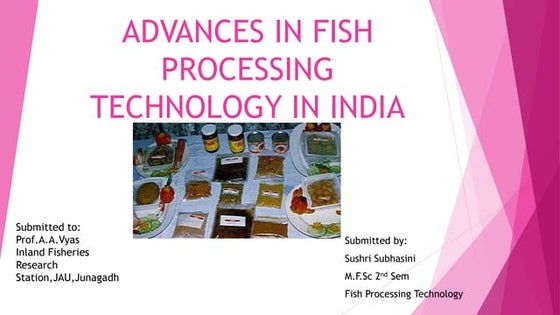 Fish processing & Post-harvesting Technology ppt.pptx | Fish and ...