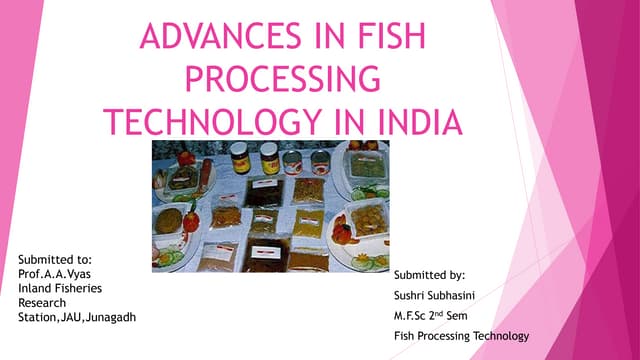 Fish processing and preservation technologies | PPTX