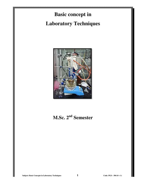 Basic laboratory techniques | PPTX
