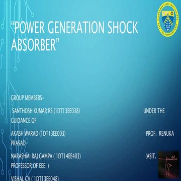 power generating shock absorber | PPTX