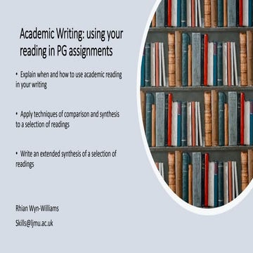 Pg using reading in your assignments | PPTX