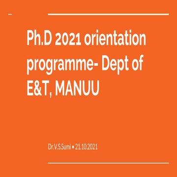 Ph.d 2021 orientation | PPTX