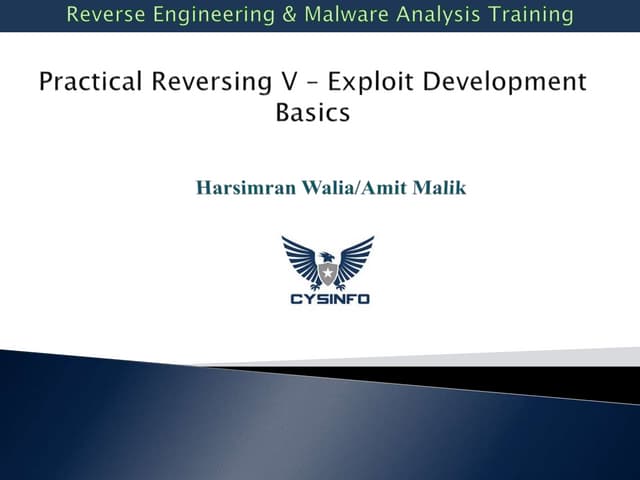 Reversing Malware Analysis Training Part10 Exploit Development Basics