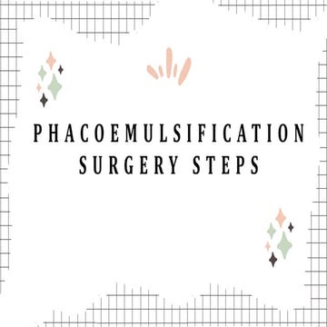 Phacoemulsification | PPTX