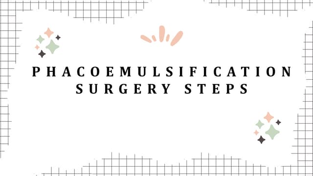 Phaco emulsification nuclear management techniques | PPTX
