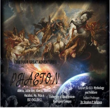 THE STORY OF PHAETON | PPTX