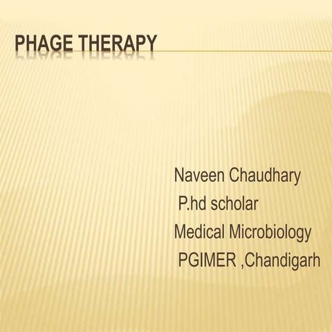 Phage therapy | PPTX
