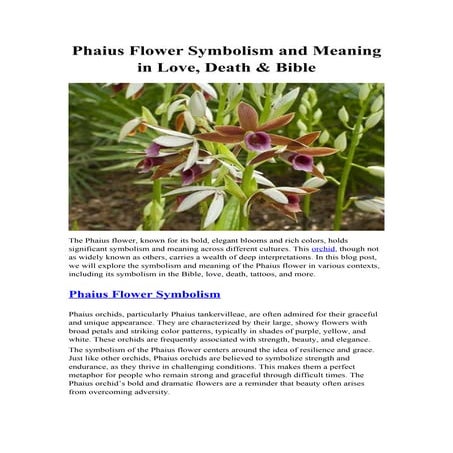 Phaius Flower Symbolism and Meaning in Love, Death & Bible.docx