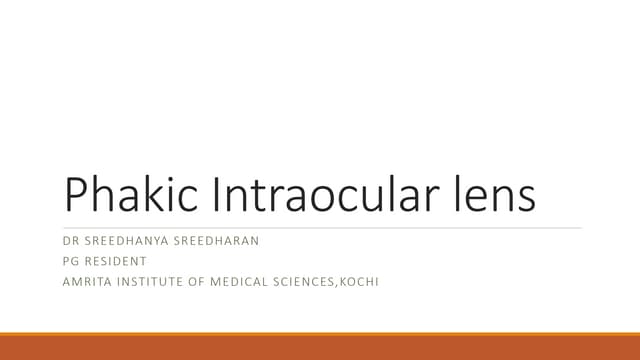 Pseudophakia | PPT