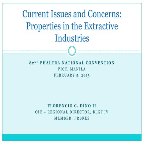 Extractive Industries | PPTX