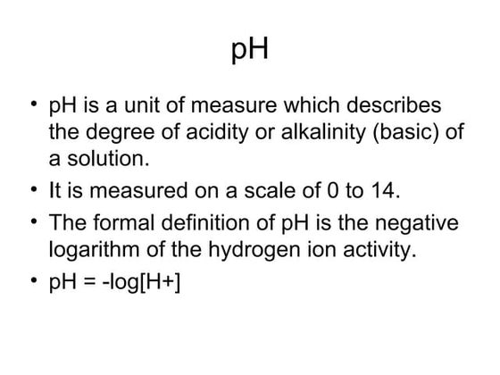 pH | PPTX | Chemistry | Science