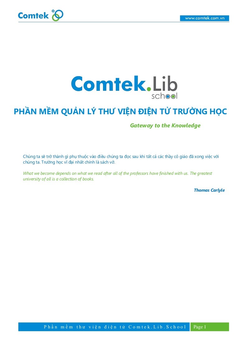 Phan mem quan ly thu vien dien tu truong hoc comtek.lib.school v1