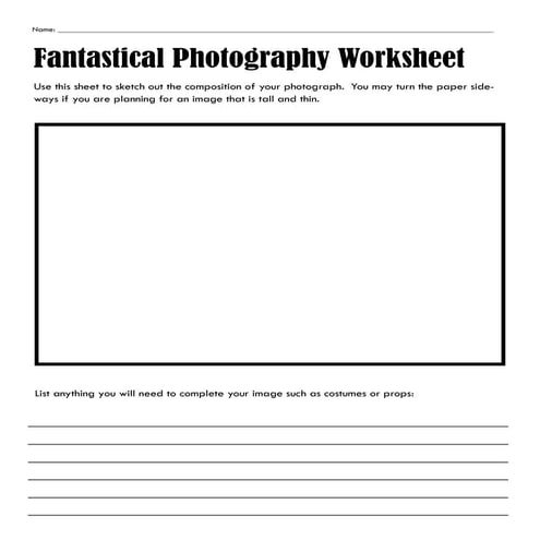 Fantastical Photography Worksheet | PDF