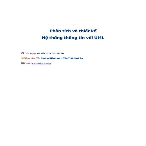 Phan Tich Httt Bang Uml | PDF