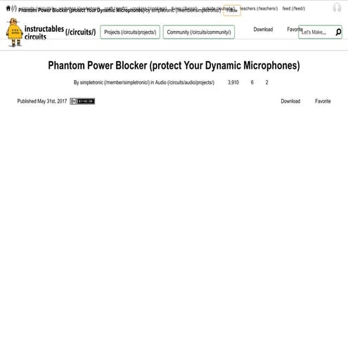 Phantom power blocker (protect your dynamic microphones) 5 steps | PPT