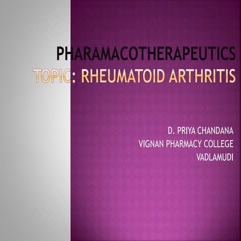 PHARAMACOTHERAPEUTICS RA.pptx