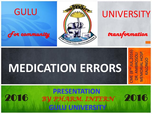 Medication errors ppt | PPTX