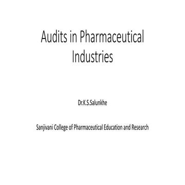 Pharmaceutical Audits | PPTX
