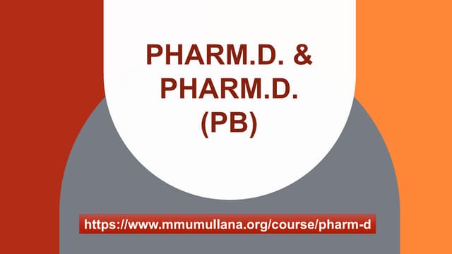 M. PHARM. (PHARMACOLOGY). | PPTX
