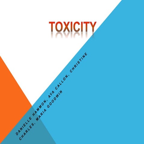 Toxicity | PPT | Free Download