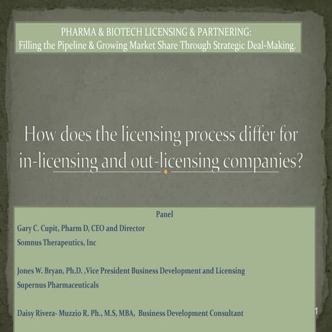 How does the licensing process differ for in-licensing and out ...