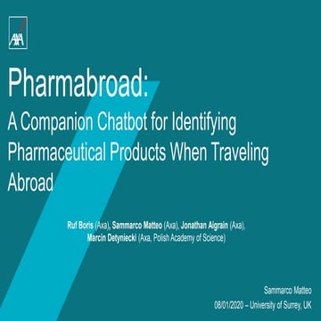 Pharmabroad a companion chatbot for identifying pharmaceutical products ...
