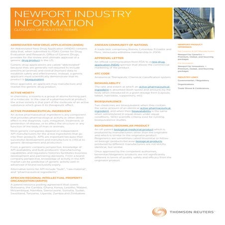 Pharmaceutical Industry Terminology | PDF