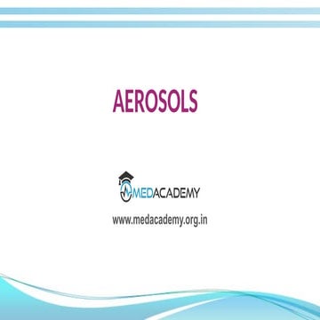 Aerosols | PPT