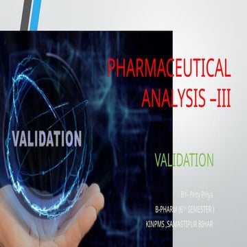 PHARMACEUTICAL ANALYSIS –III.pptx validation complete | PPT
