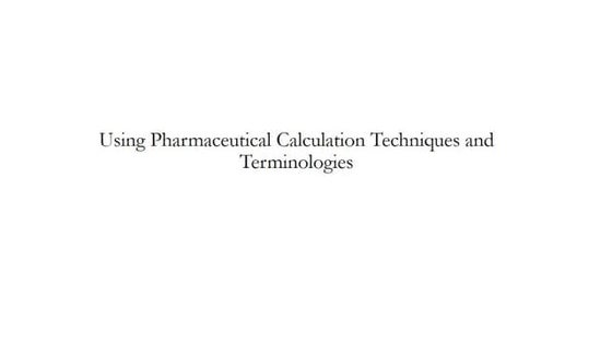 pharmaceutical calculation dilution and concentation.pdf