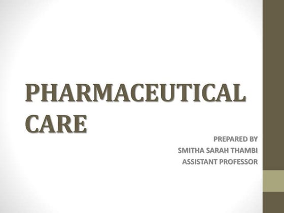 Pharmaceutical care | PPTX