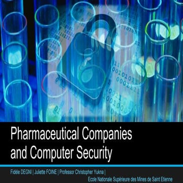 Pharmaceutical companies and security | PPTX