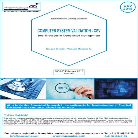 Pharmaceutical csv training | PDF