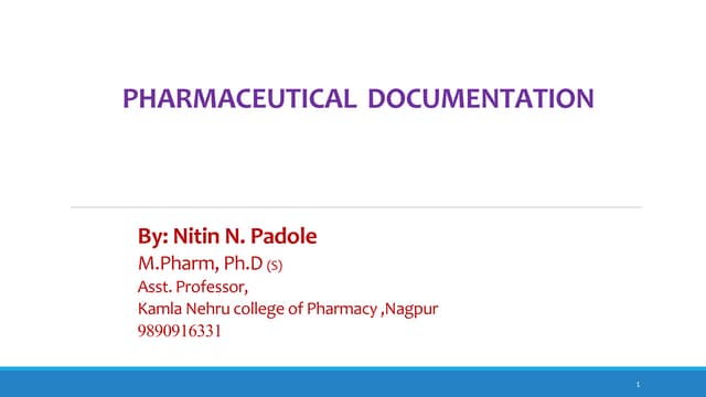 Good documentation practices | PPT