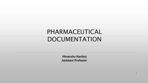 Good Documentation Practices | PPT