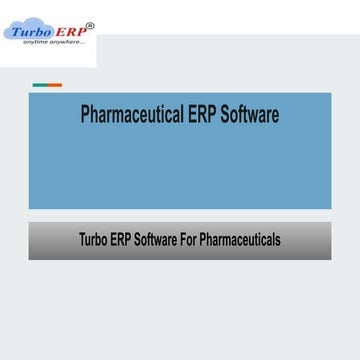 Pharmaceutical erp software | PDF