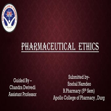 Code of Pharmaceutical Ethics | PPTX