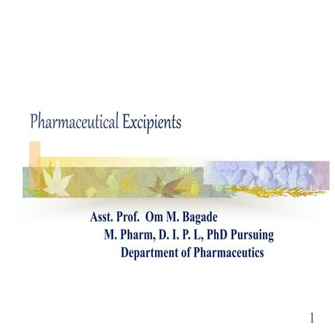 Bulk drug-excipient | PPT