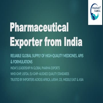 Pharmaceutical Exporter from India PPT.pptx
