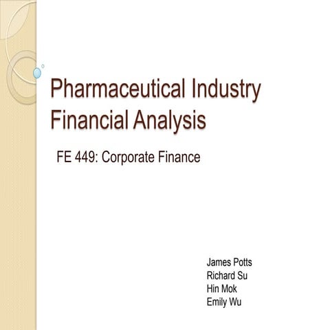 Pharmaceutical Industry Financial Analysis | PPTX