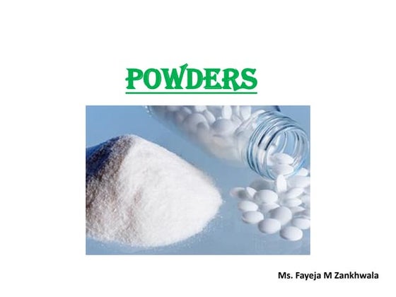 B. Pharm Powders and Its Classifications | PPTX