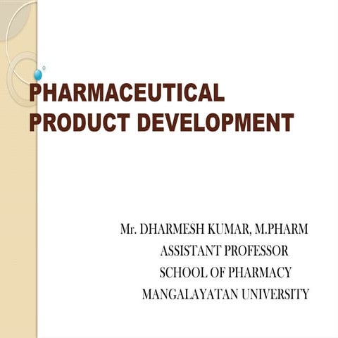 PHARMACEUTICAL PRODUCT DEVELOPMENT L1.pptx
